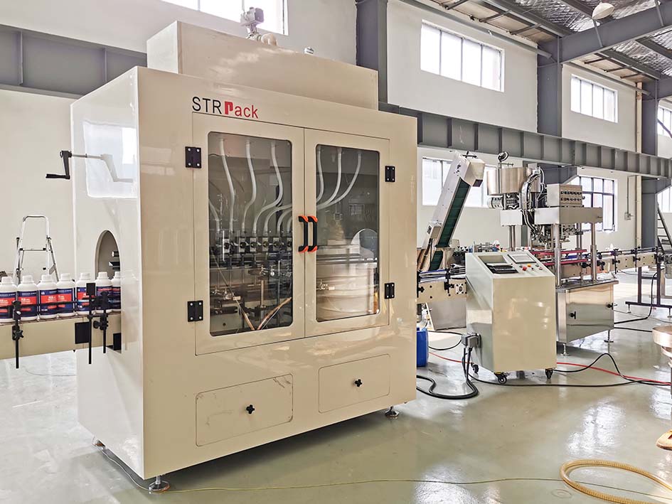 Automatic Liquid Bottle Filling Machine , Clorox Bleach Acid Filling ...