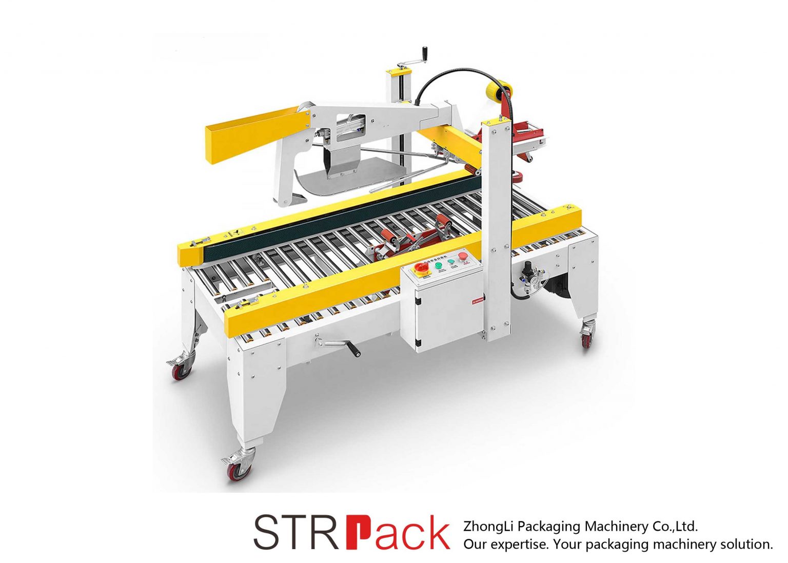 Automatic Adhesive Tape Flaps Folding Case Carton Box Sealer Machine - Strpack