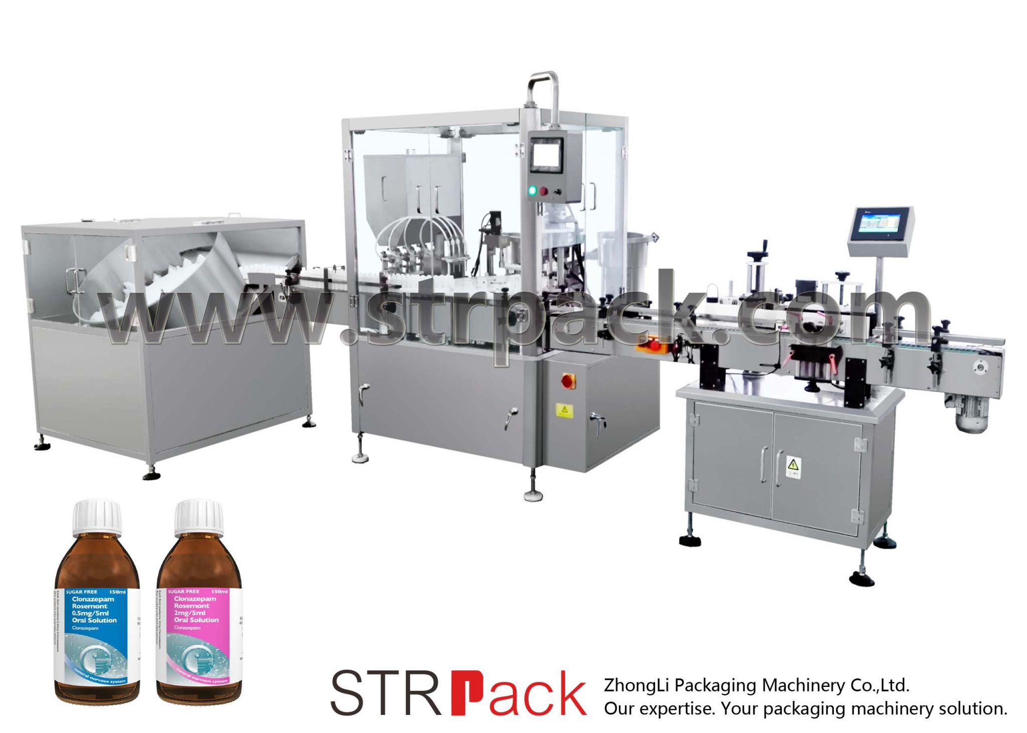 Oral Liquid Syrup Filling and Capping Machine - Strpack