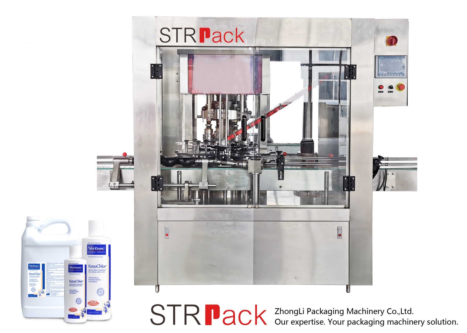 Automatic 8 Head Rotary Capping Machine - Strpack